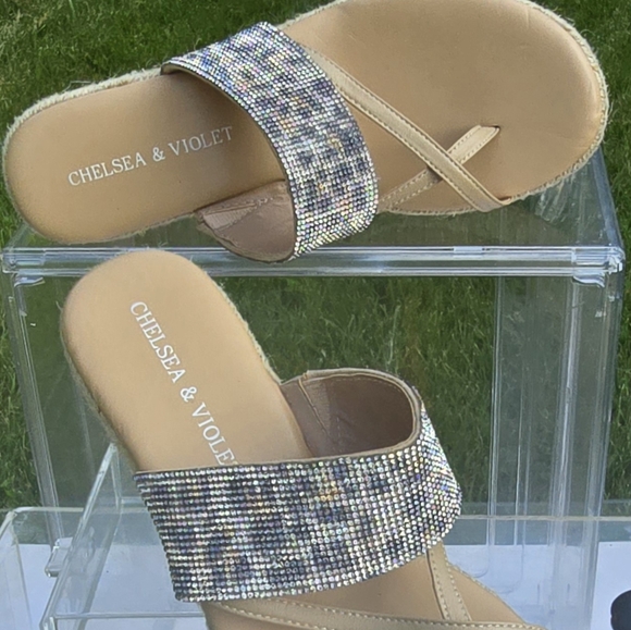 Chelsea & Violet | Shoes | Leather Chelsea Violet Crystal 85 | Poshmark